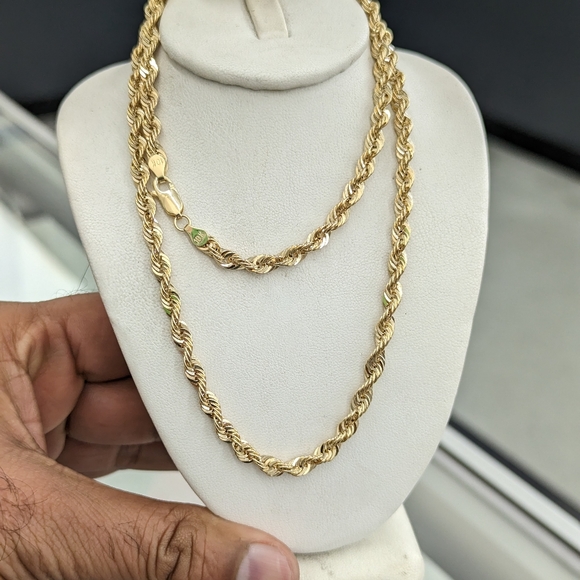 Unbrand | Accessories | Kt Real Gold Rope Chain 45mm 24 Inch | Poshmark